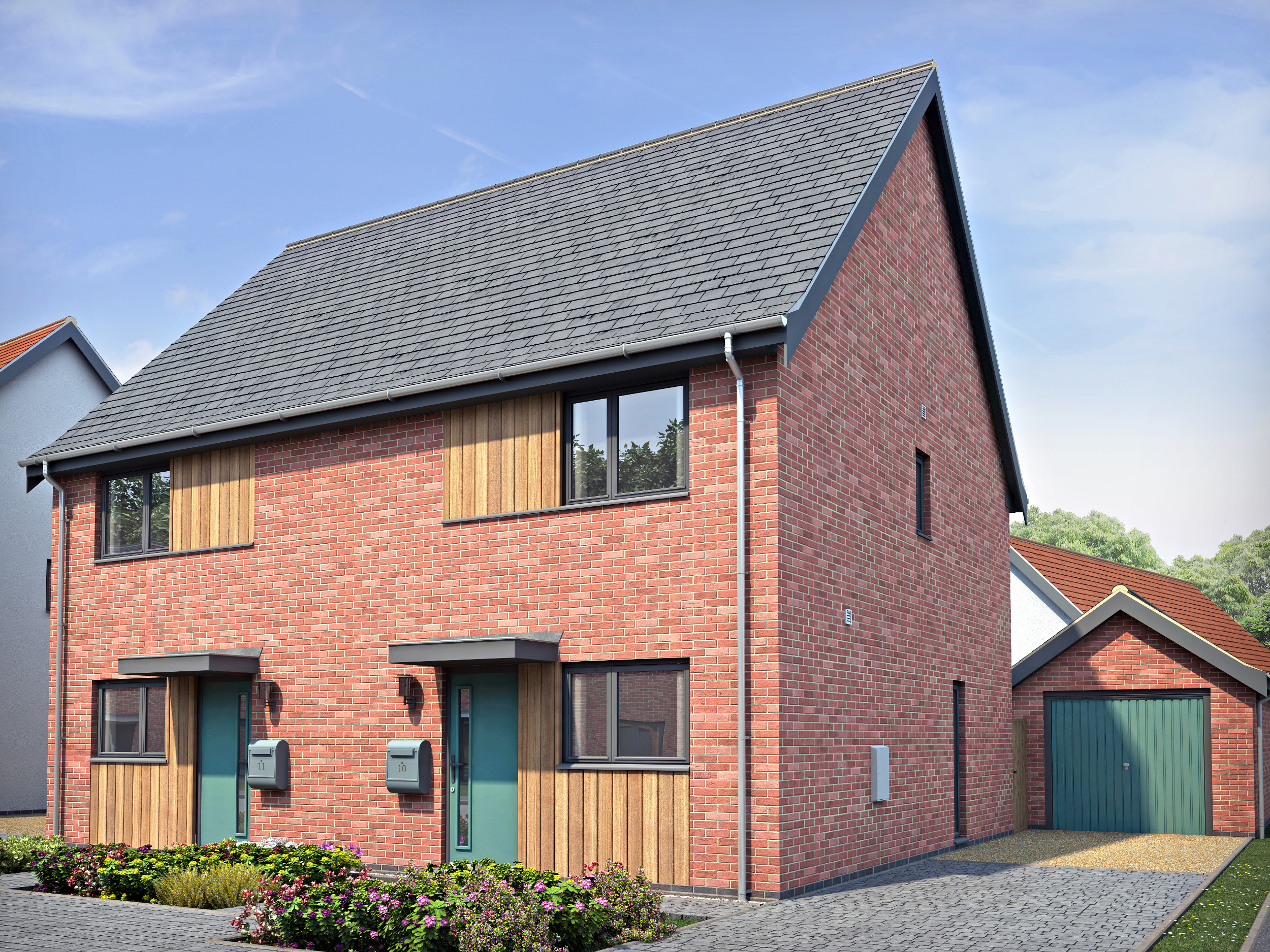 Plot 10 » A semi-detached 2 bedroom home with single garage